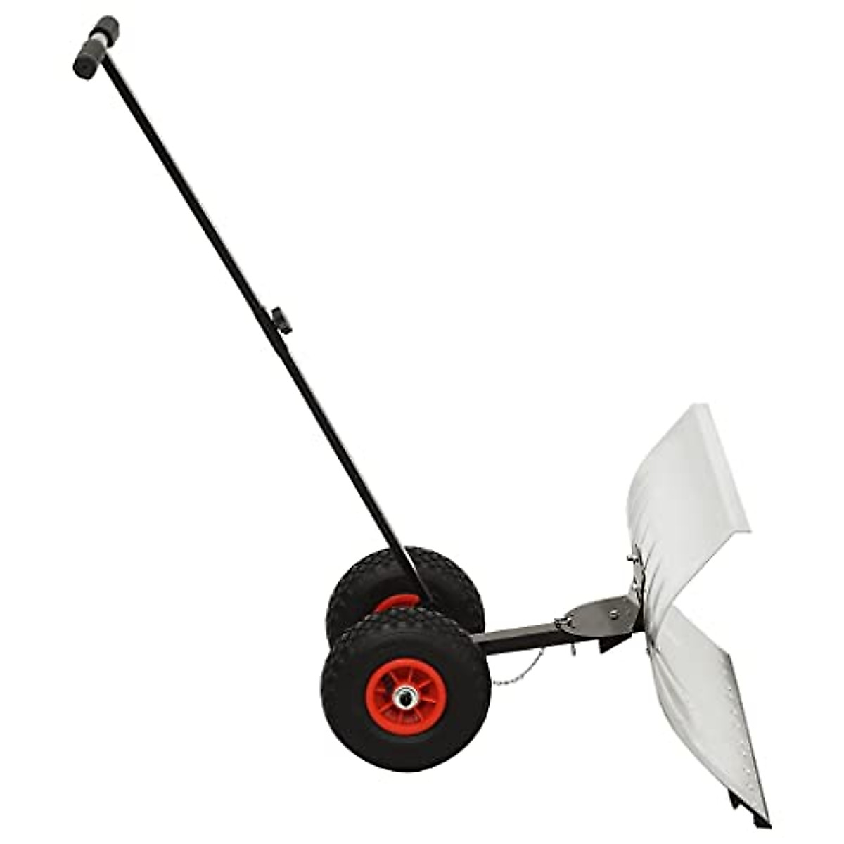 Canditree Manuel Snow Plow, Heavy Duty Wheeled Snow Shovel for Driveway or Pavement Clearing