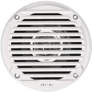 Jensen MS5006WR Dual Cone Waterproof 5.25" Speaker, White, 30 Watts Max Power Handling, Sensitivity 86dB, Frequency Response 79Hz-20kHz, Nominal Impedance 4 Ohms, 1.5" Mounting Depth, Sold In Pairs