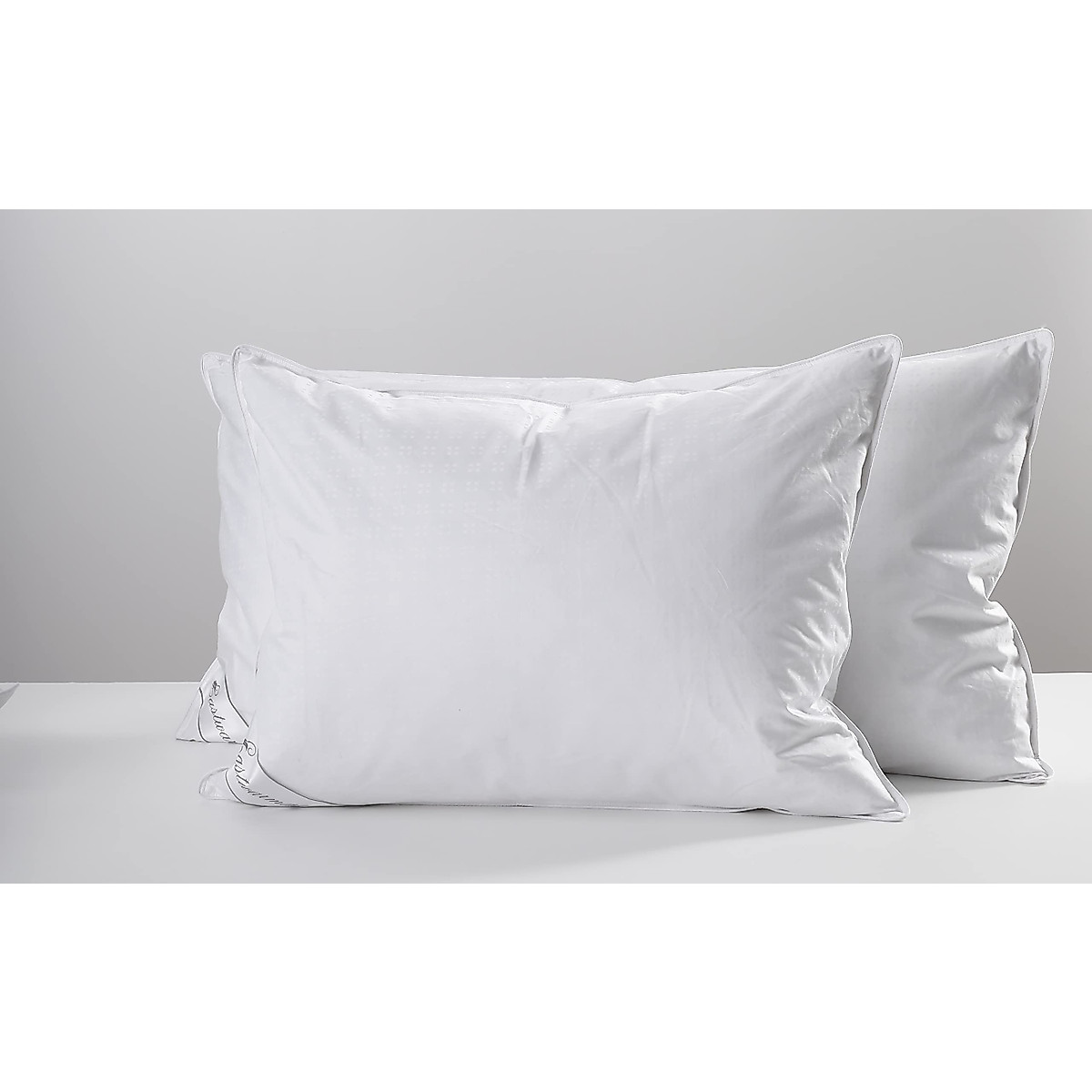 Eastwarmth Natural Goose Down&Feather Pair Pillows Insert, Set of 2 Bedding Soft Pillows 100% Soft Cotton Standard 20x26in