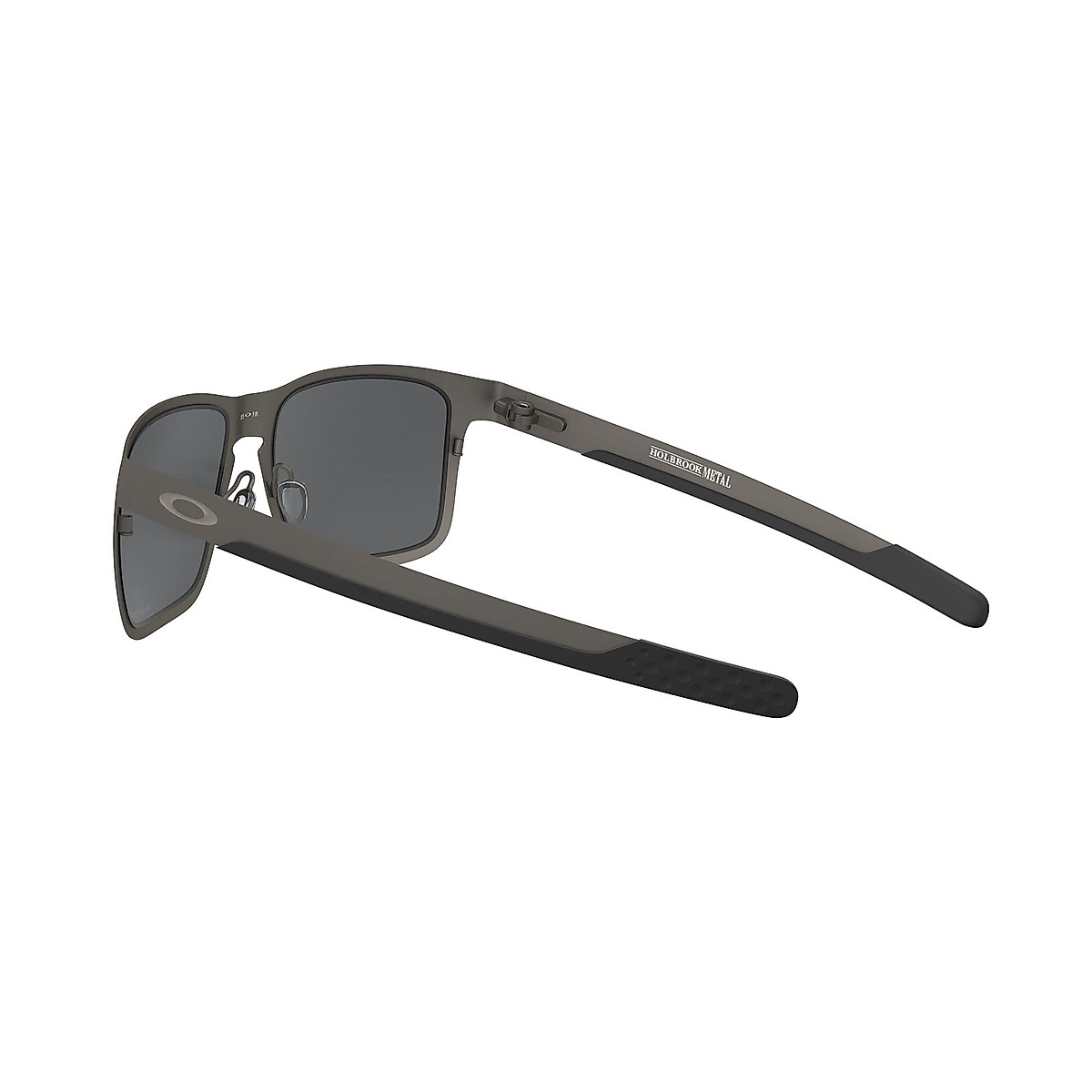Oakley Men's OO4123 Holbrook Metal Square Sunglasses, Matte Gunmetal/Prizm Black Polarized, 55 mm