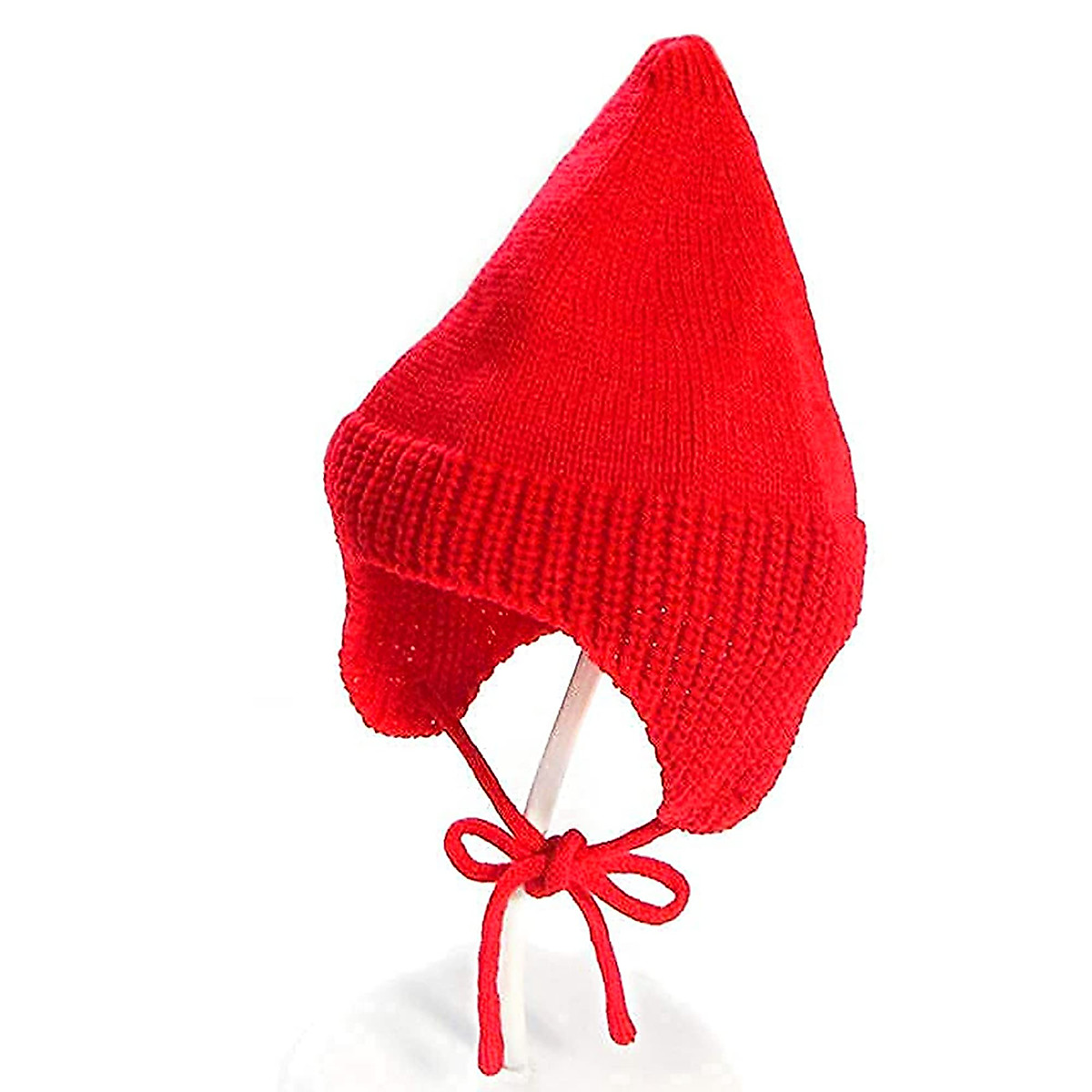 Children-Hat Knitted Beanie Fashion - Girls Boys Knitted Beanie Sharp Pointed Warm Cap (Red)