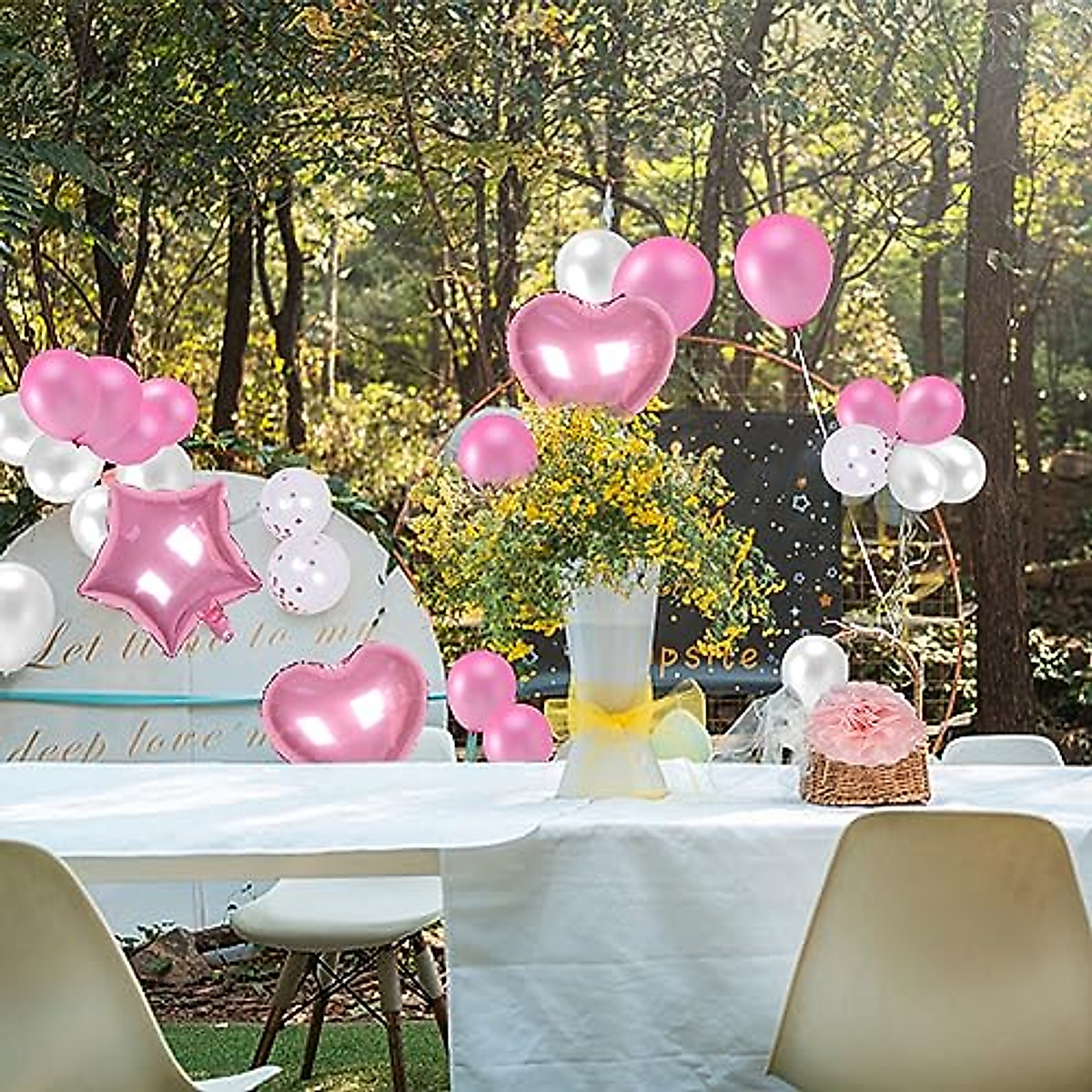 Fawcotu Pink Happy Birthday Balloons Banner Western Cowgirl Pink Birthday Party Decoration Kids Baby Shower Photography Party Supplies