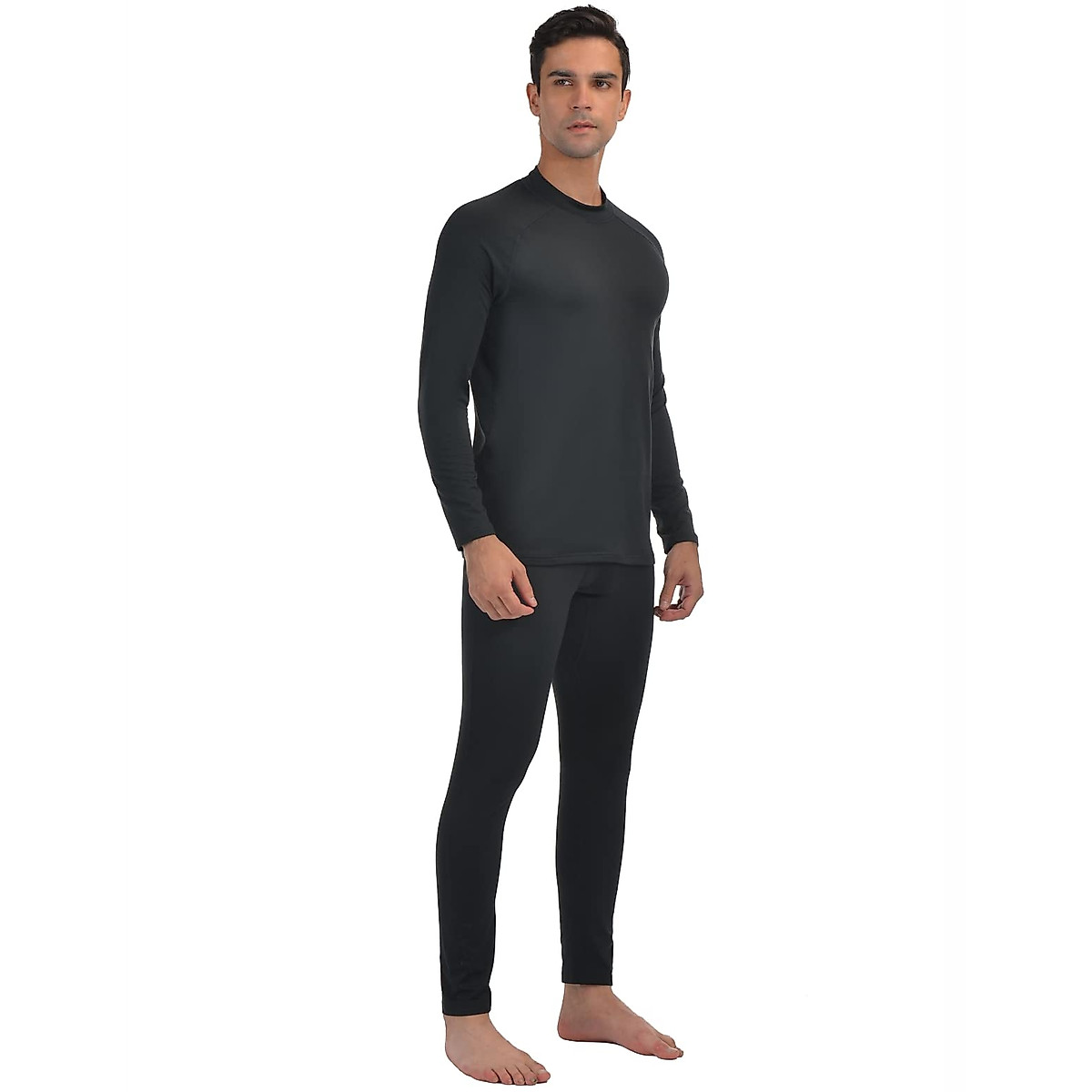 qualidyne Thermal Underwear for Men Long Johns Mens with Fleece Lined, Base Layer Men Cold Weather Top Bottom