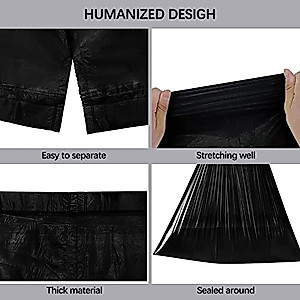 YIHATA 13 Gallon Trash Bags Drawstring Unscented 120 Count Trash Bags 13 Gallon Tall Kitchen Trash Bags Wastebasket for Kitchen Office Home Garden Outdoor Traveling Camping Black (Easy to Separate)