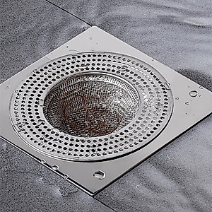 2pcs Heavy Duty Stainless Steel Slop Basket Filter Trap,3.54" Top / 1.65" Mesh Metal Sink Strainer,Perfect for Kitchen Sink/Bathroom Bathtub Wash Basin Floor Drain Balcony Drain Hole,Utility