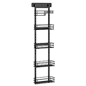 ODesign 5 Tiers Shower Caddy Organizer Bathroom kitchen Shelves Storage Basket Wall Mounted - Black