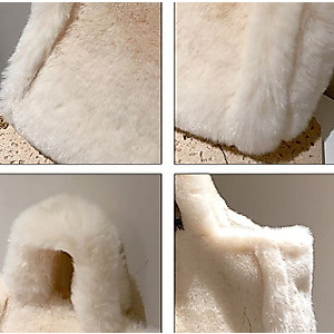 Tote Bag large Shoulder Bag Fleece Faux Fur Hobo Tote Bag Handbag Retro Bag Solid Color Big Purse