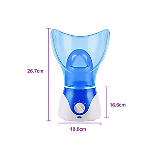 Facial Steamer Hot Mist Face Steamer Home Sauna Face Humidifier for Face Steaming Skincare (Blue)
