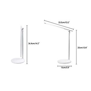 Eye-Caring LED Folding Desk Lamp Eye Protection Portable Charging Touch Dimming with Memory Function Rotating Reading and Writing Table Lamp Office lamp (Color : Black)