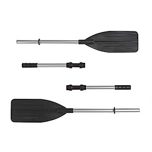 Intex Excursion Heavy Duty 5 Person Inflatable Rafting and Fishing Boat Set with 2 Oars, Air Pump, and Carry Bag for Lakes and Mild Rivers, Blue