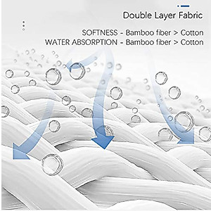 2 Pack Premium Bamboo Baby Bath Towel - Ultra Absorbent - Ultra Soft Hooded Towels for Babies,Toddler,Infant - Newborn Essential -Perfect Baby Registry Gifts for Boy Girl