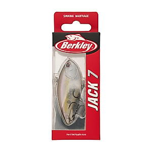 Berkley Jack Fishing Hard Bait, Stealth Shad, Size 7, 2.75 in, Sharp Knife Blade Design Creates Super Fast Fall, Equipped with Fusion 19 Hooks, Dual Flash-Point Enhances Side Flash