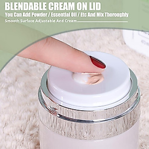 Airless Pump Jar, 1 oz Moisturizer Pump Dispenser, Acrylic Lotion Dispenser, Pump Moisturizer Container for Thick Moisturizer, Skincare Cream, Travel Lotion Container (2 Pack)