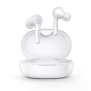 Soundcore Anker Life Note True Wireless Earbuds with 4 Mics, 40H Playtime, CVC 8.0 Noise Reduction, Graphene Driver, Clear Sound, USB C, Wireless Earphones for Work, Home Office (Renewed) (White)