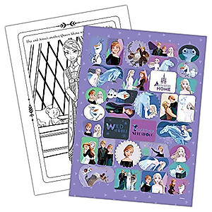 Disney Frozen 2 Elsa and Anna Giant 192-Page Coloring and Activity Book with Over 100 Stickers and a Poster 45820 Bendon