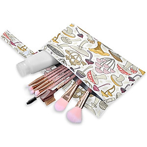 Kigai Colorful Mushroom Wet Dry Bags for Baby Cloth Diapers Waterproof Reusable Wet Bags with 2 Zippered Pockets for Travel Beach Pool Stroller Gym Swimsuits Wet Clothes (2 Pack)