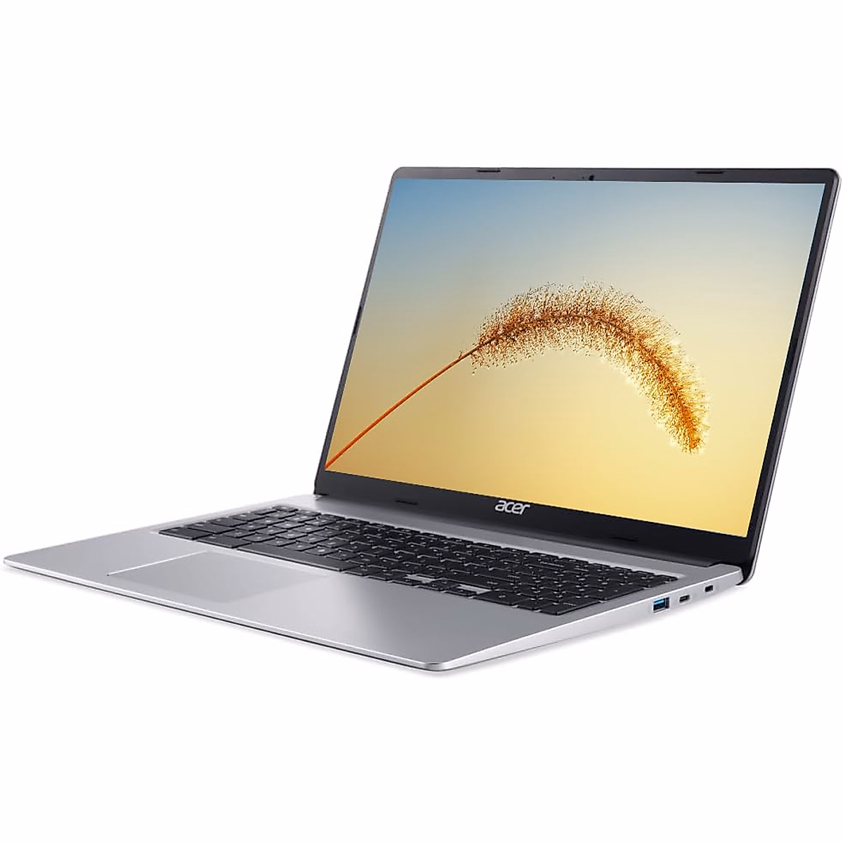 acer 15" IPS Anti-Glare Narrow Bezel Screen Chromebook, Intel Celeron N Processor Up to 2.76GHz, 4GB Memory, 64GB Storage, Numeric Keypad, Webcam, Bluetooth, Chrome OS, Pastel Silver (Renewed)