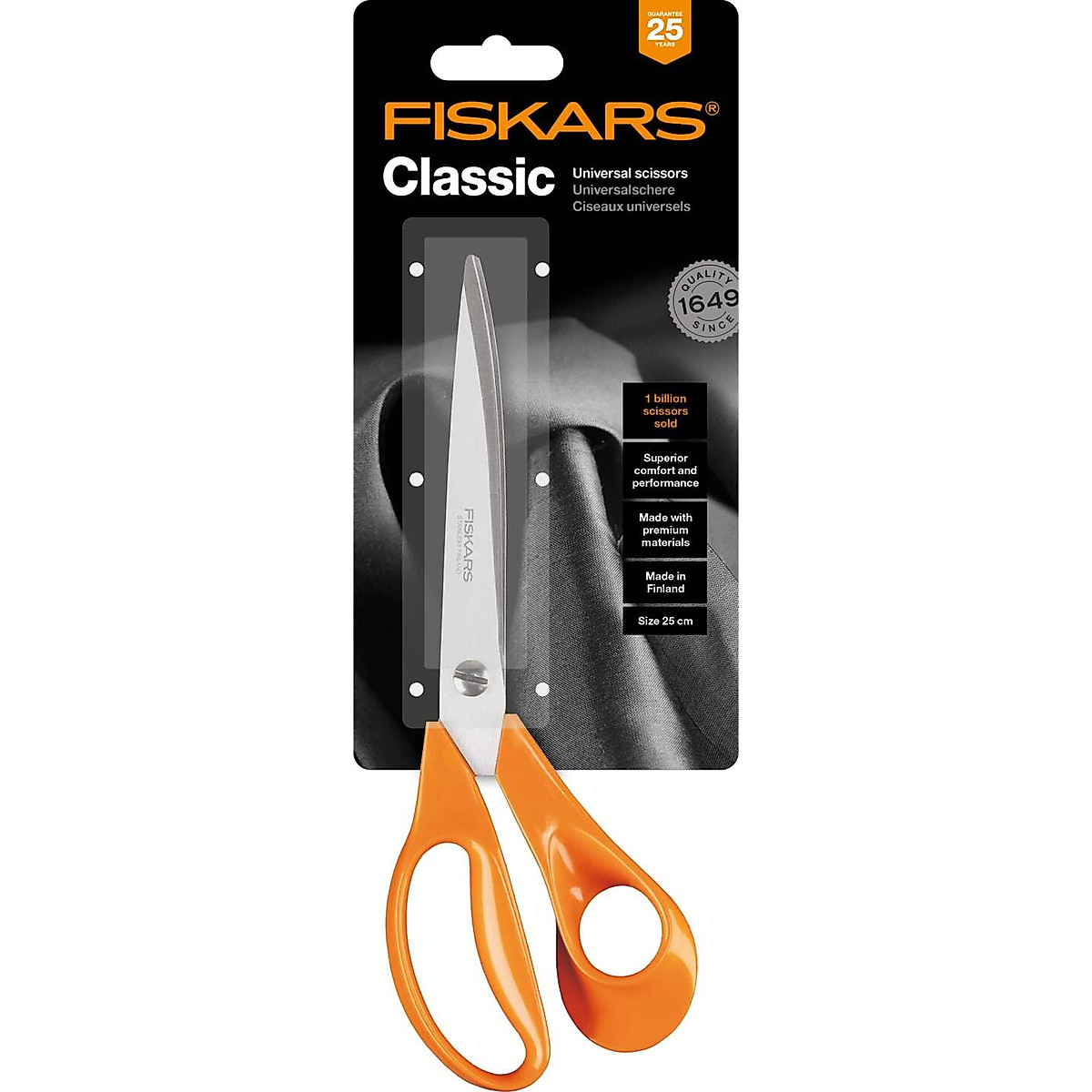 Fiskars Dressmaking Scissors, one size, Orange