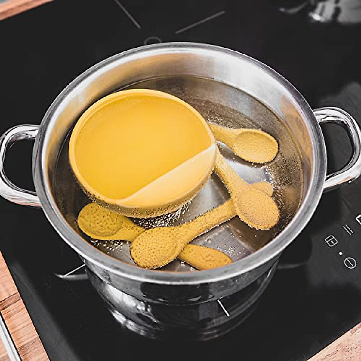 4 Pieces Silicone Baby Spoons and 1piece Silicone Bowl Kids Utensils Self Feeding Supplies First Stage Baby Heat Resistant Food Spoon Safe Infant Baby Spoon for Over 6 Months Babies Boy Girl Toddlers