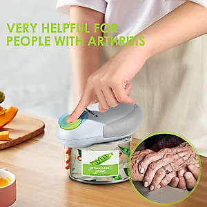 Electric Can Opener, Automatic Can Openers Electric Smooth Edge, Portable Safe and Easy to Operate Can Opener Electric for Seniors White