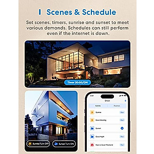 Smart Dimmer Switch Single Pole, Meross Smart WiFi Light Switch for Dimmable LED, Compatible with Alexa, Google Assistant, Neutral Wire Required, Remote Control Schedule, No Hub Needed, 4 Pack