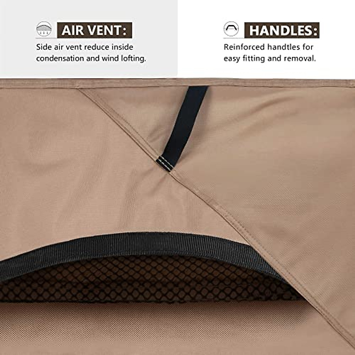 ULTCOVER Round Patio Furniture Cover - Outdoor Waterproof Table with Chair Set Cover 60 inch