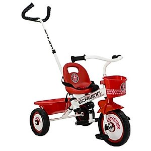 Schwinn Easy Steer Bike for Toddler, Kids Tricycle with Removable Push handle, Steel Trike Frame, Boys and Girls Ages 2-4 Year Old, Red/White, 8"