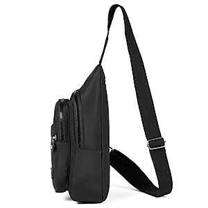 Small Sling Backpack Cross Body Bag for Women, Sling Bag Fanny Pack Crossbody Bags for Outdoors Hiking Traveling - Black