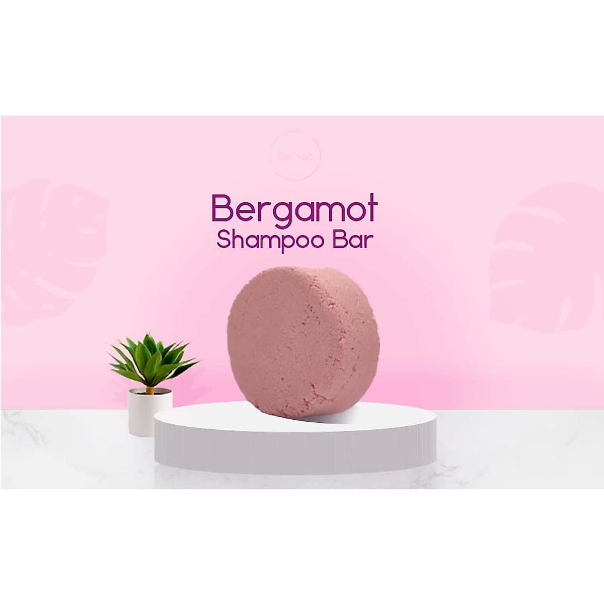 BeNat All-Natural Shampoo & Conditioner Bars Bundle Bergamot for all-Hair Types Nourishes Your Follicles with Antioxidants to Support Healthy Hair Plastic-Free