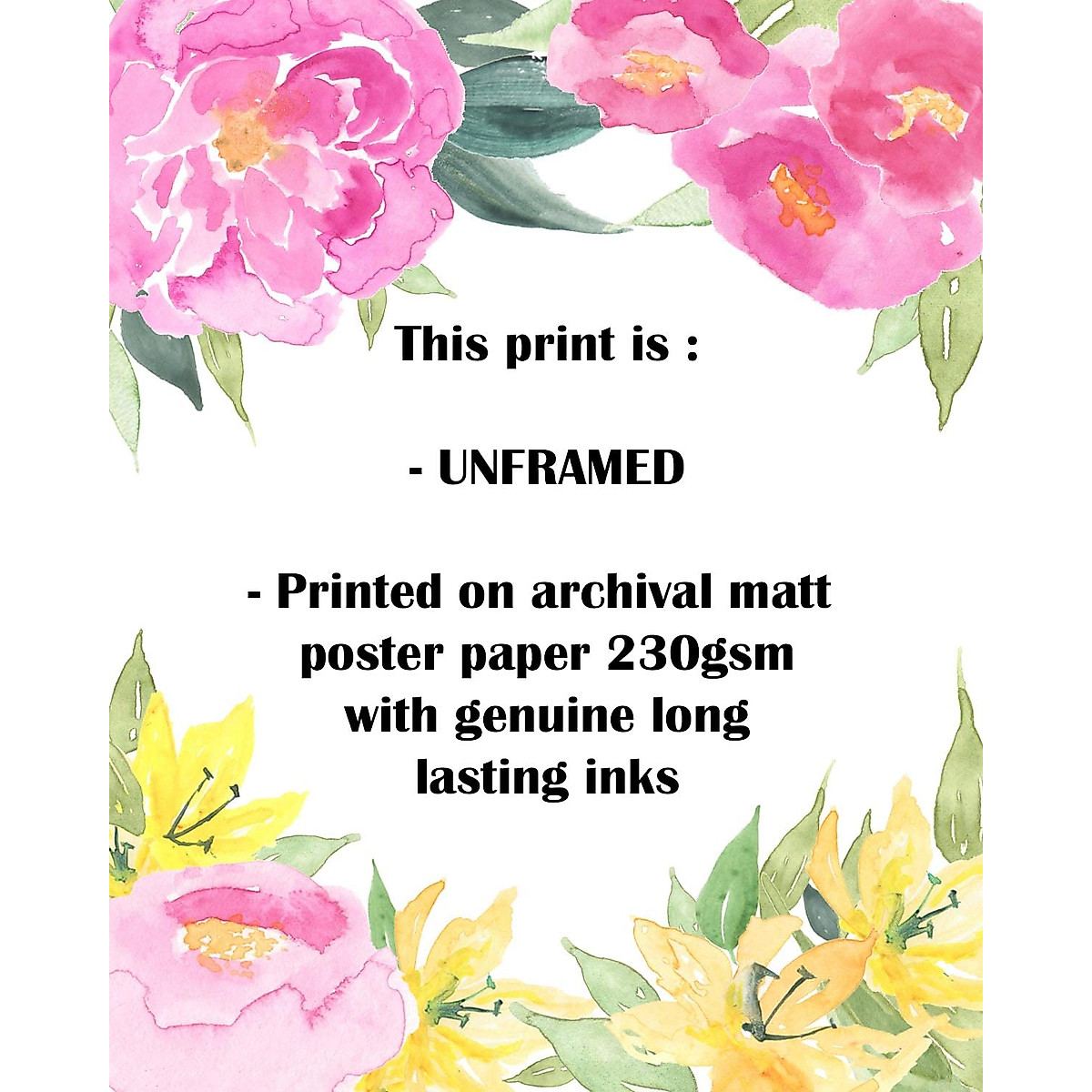 Isaiah 41 10 Wall Art, Watercolor Mountains Bible Verse Poster, Christian Gifts Men UNFRAMED 8x10, Crafty Cow Design