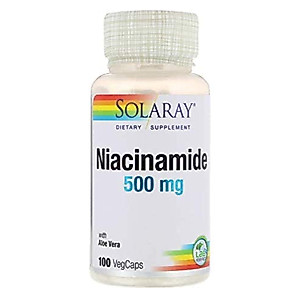 Niacinamide 500mg Solaray 100 VegCaps