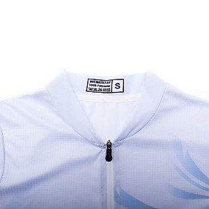 Women Cycling Jersey Half Zipper Bicycle Bike Breathable Short Sleeve Shirt Clothing Tops