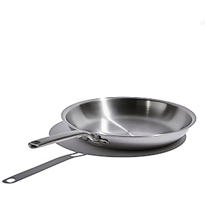 Heritage Steel x Eater 12 Inch Frying Pan | Made in USA | 5-Ply Fully Clad Stainless Steel Pan | Stay Cool Handle Design | Induction Ready & Non-Toxic Pan