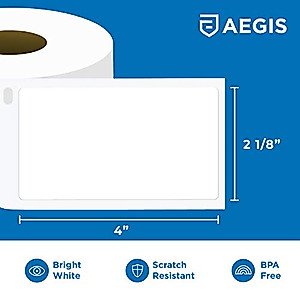 Aegis - Compatible Direct Thermal Labels Replacement for DYMO 30323 (2-1/8" X 4") Shipping & Postage - Use with Labelwriter 450, 450 Turbo, 4XL Printers (12 Rolls)