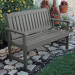 Highwood AD-BENW1-CGE Lehigh Garden Bench, 5 Feet, Coastal Teak