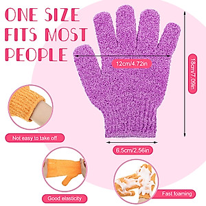Tegeme 50 Pcs Exfoliating Gloves for Body, Double Sided Exfoliating Bath Gloves Shower Gloves for Women Deep Clean Skin for Spa Massage Beauty Skin Shower Scrubber Bathing Accessories (13 Colors)