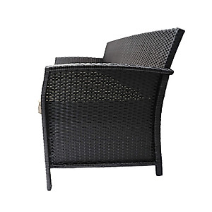 Christopher Knight Home Auguste Outdoor Wicker 3 Seater Sofa, Brown/Tan