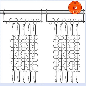 YITONGDA 12 Pack Space Saving Magic Hangers, Metal Clothes Hangers Closet Hangers Organizer
