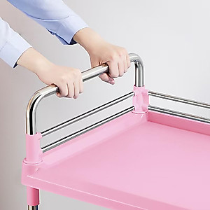 Rolling Utility Cart,Qiwey Medical Utility Cart with Drawers,3-Tier Esthetician Cart with Wheelsfor Beauty Salon SPA Commercial Hospital Office Lab Cart White