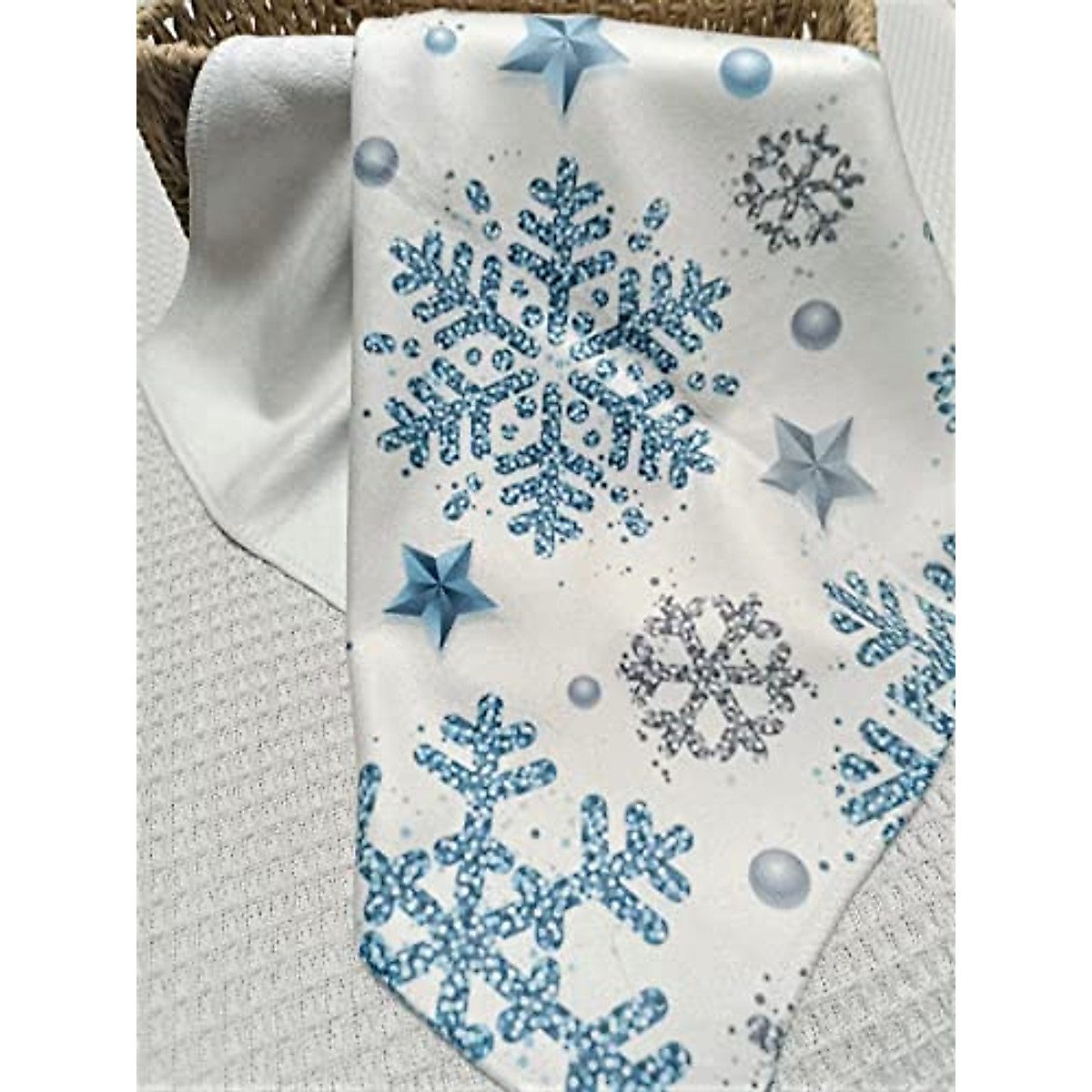 JALIBEI Snowflakes Hand Towels 13.6 X 29' Soft Kitchen Dish Towels for Household Daily Use | Home Decoration Towels