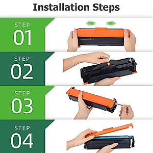 Aztech Compatible Toner Cartridge Replacement for Canon 045 045H MF634Cdw Toner for Canon ImageCLASS MF632Cdw MF634Cdw LBP612Cdw MF632 MF634 LBP612 Printer Toner (Black Cyan Yellow Magenta, 5-Pack)