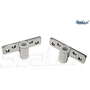 SeaLux Marine 316 Stainless Steel Side Mount Oarlock Sockets for 1/2" Shank (Pair)