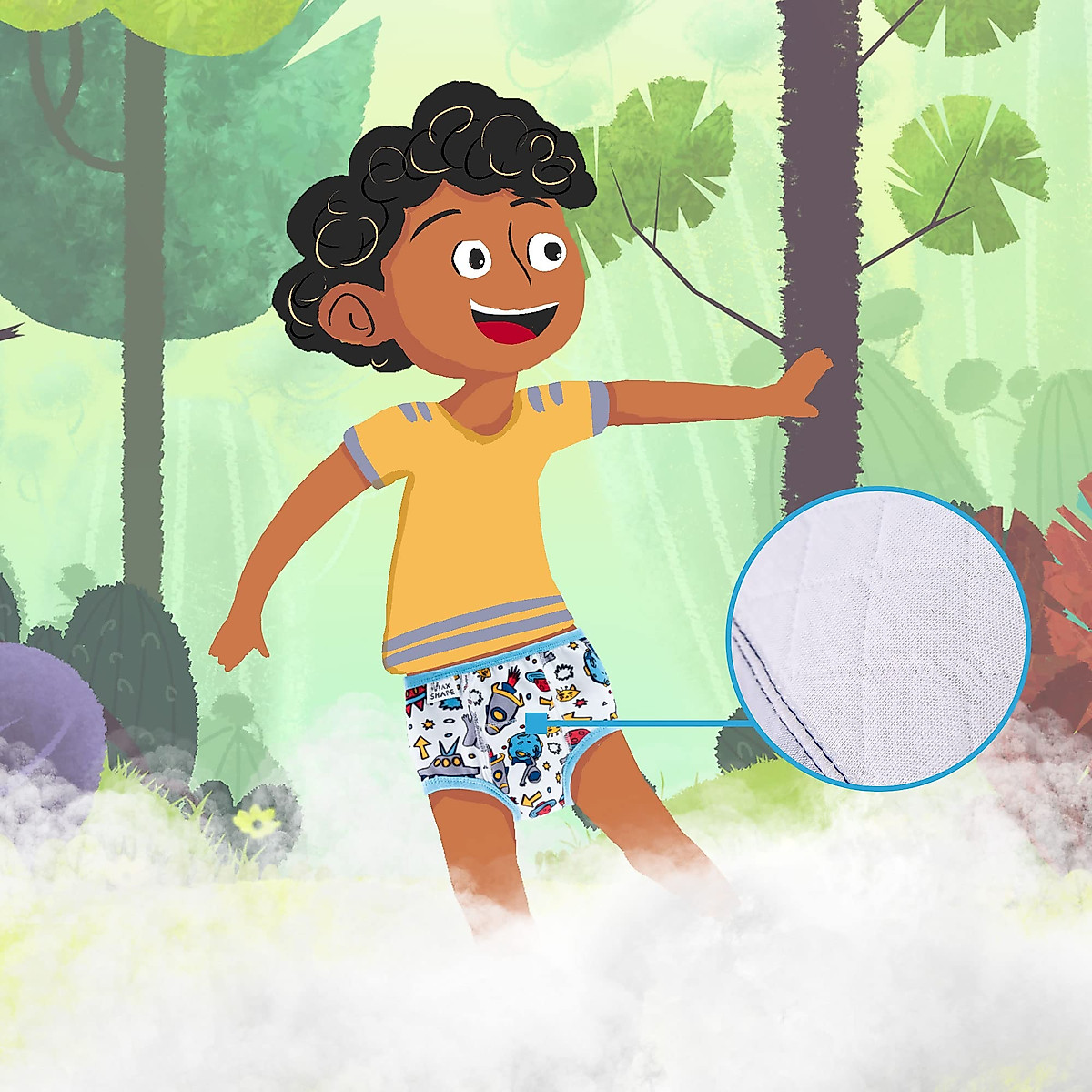 Max Shape 6 Pack Potty Training Underwear for Boys,Washable Baby Boy Toilet Training Pants Training Underwear Fit 2T-6T Blue 5T