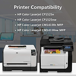 4 Pack 128A | CE320A CE321A CE322A CE323A Remanufactured Toner Cartridge Replacement for HP Color Laserjet Pro CP1525n,CP1525nw,CM1415fn MFP,CM1415fnw MFP Printer,Sold by TopInk