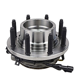 MotorbyMotor 515081 Front Wheel Bearing and Hub Assembly with 8 Lugs Fits for Ford F-250 F-350 F-450 F-550 Super Duty Hub Bearing (4WD 4x4, w/ABS, SRW)-Single Rear Wheel ONLY-2 Pack