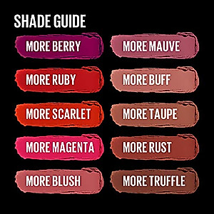 Maybelline Color Sensational Ultimatte Matte Lipstick, Non-Drying, Intense Color Pigment, More Taupe, Rose Nude, 1 Count