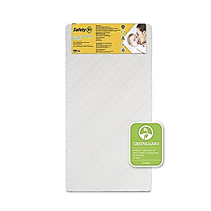Safety 1st Polypropylene Vinyl Cover Heavenly Dreams Deluxe Dual 2-in-1 Baby Crib and Toddler Mattress, Waterproof and Stain Resistant Cover,Firm, White