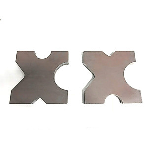 20 TON STEEL SHOP PRESS BED PLATES, H-Frame Arbor 4 notch 1"X 5"X 5" Set