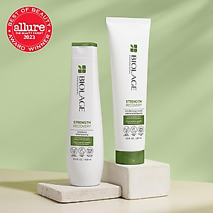 Biolage Strength Recovery Conditioning Cream | Strengthening Conditioner | Moisturizes, Adds Softness & Repairs Damage | For Damaged & Sensitized Hair | Vegan | Cruelty-Free | 33.8 Fl. Oz, pack of 1