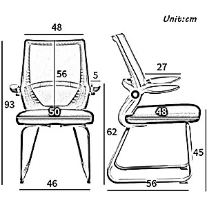Office Chair Mesh Chair Swivel Armrest Seat Arch-Leg Table and Chair Computer Chair Ergonomic Backrest Big Class Game Chair Chair (Color : Orange) Needed